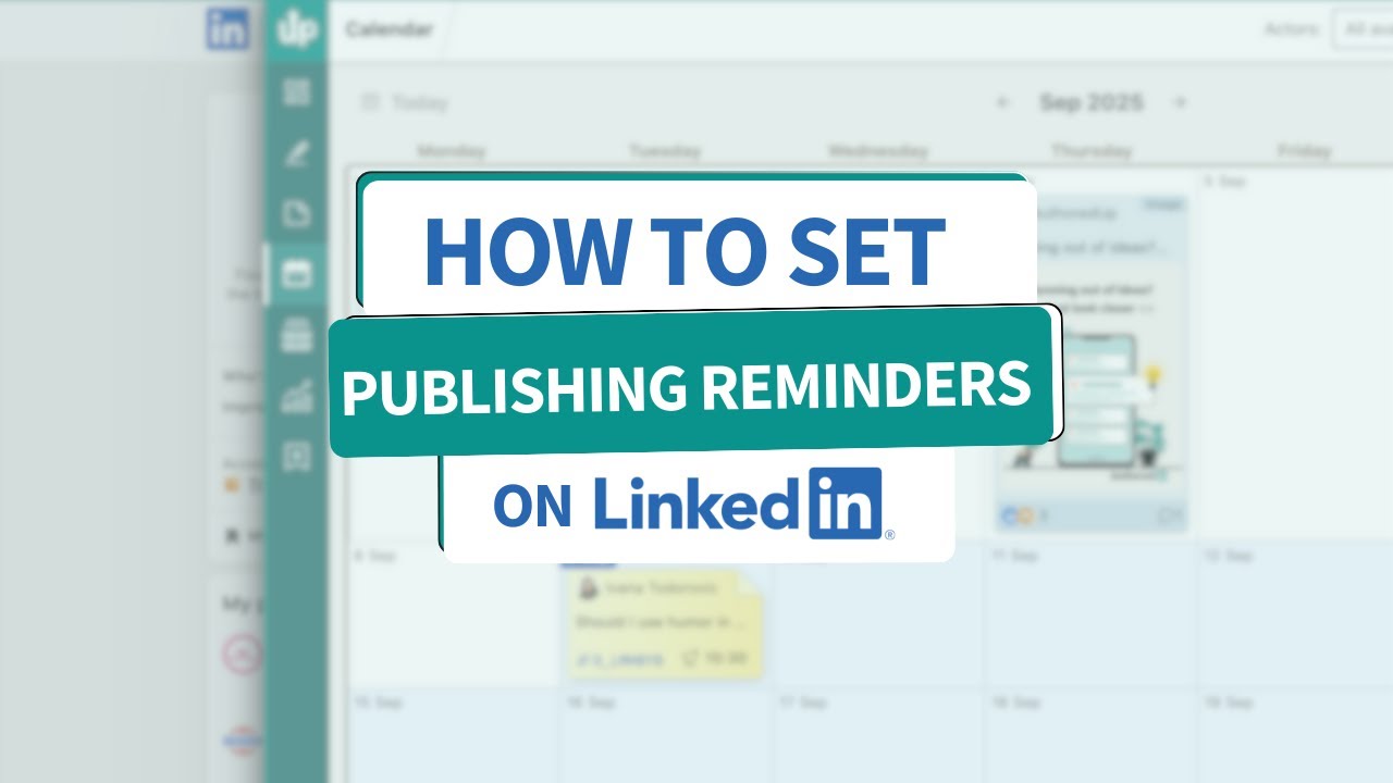 How to Set Publishing Reminders on LinkedIn (Step-by-Step) - YouTube