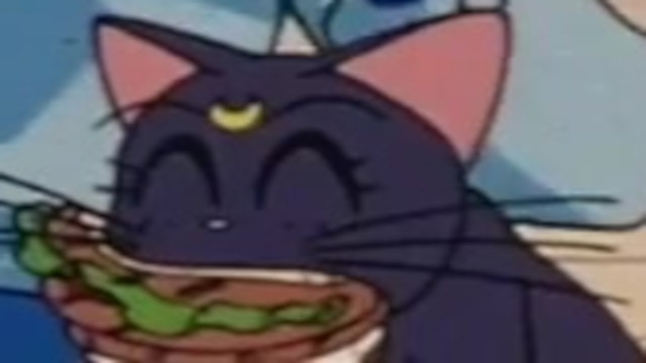 Luna eats an entire sandwich (Sailor Moon) - YouTube
