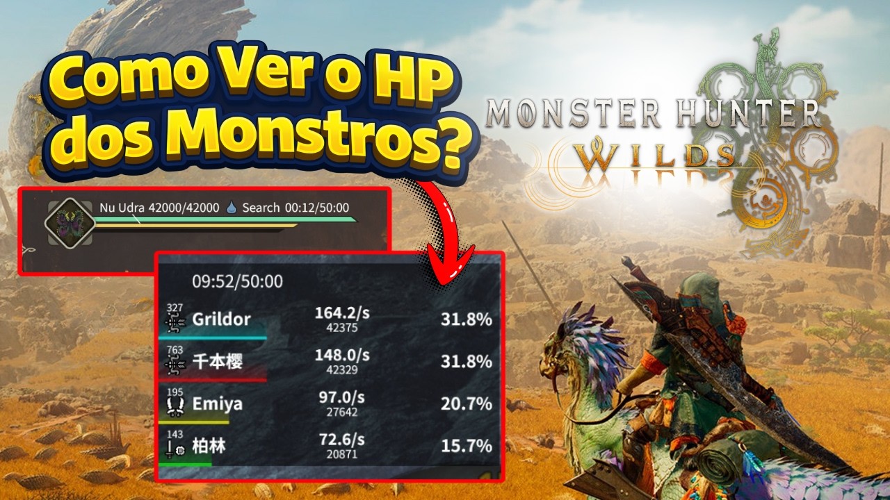Como habilitar o HP dos Monstros do Monster Hunter Wilds - YouTube