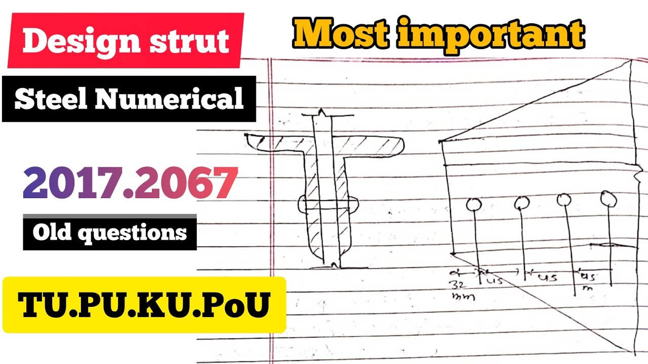 Design of strut ( compression member ) | Most asked problem | TU.PU.KU ...