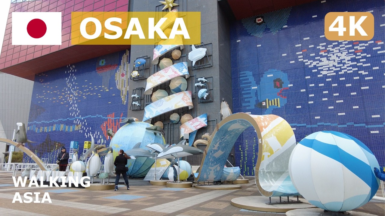 🇯🇵 Japan, Osaka: Aquarium Kaiyukan, Supermarket Daikokucho, Osakako ...