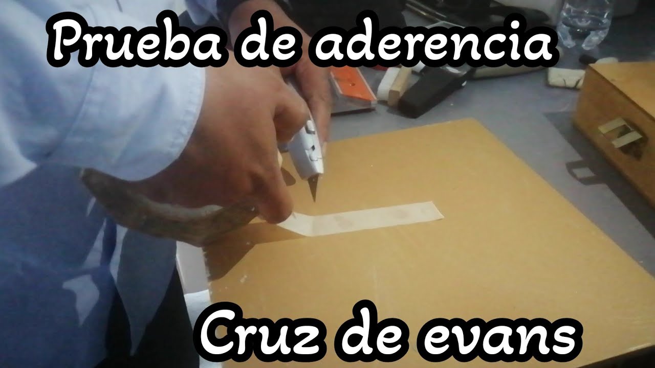 prueba de adherencia en epoxico método a corte x norma ASTM D3359 - YouTube