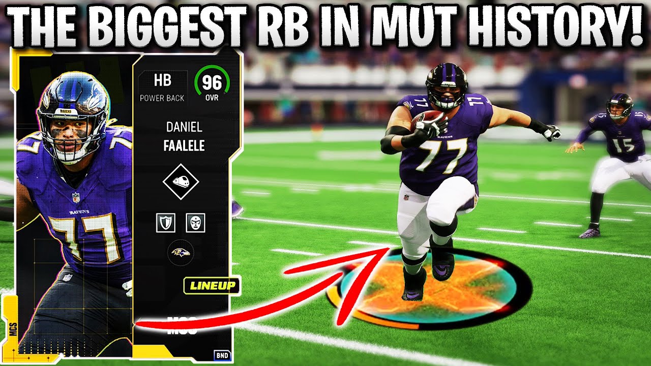 380LB RUNNING BACK DANIEL FAALELE GAMEPLAY! THE BIGGEST RB IN MADDEN ...