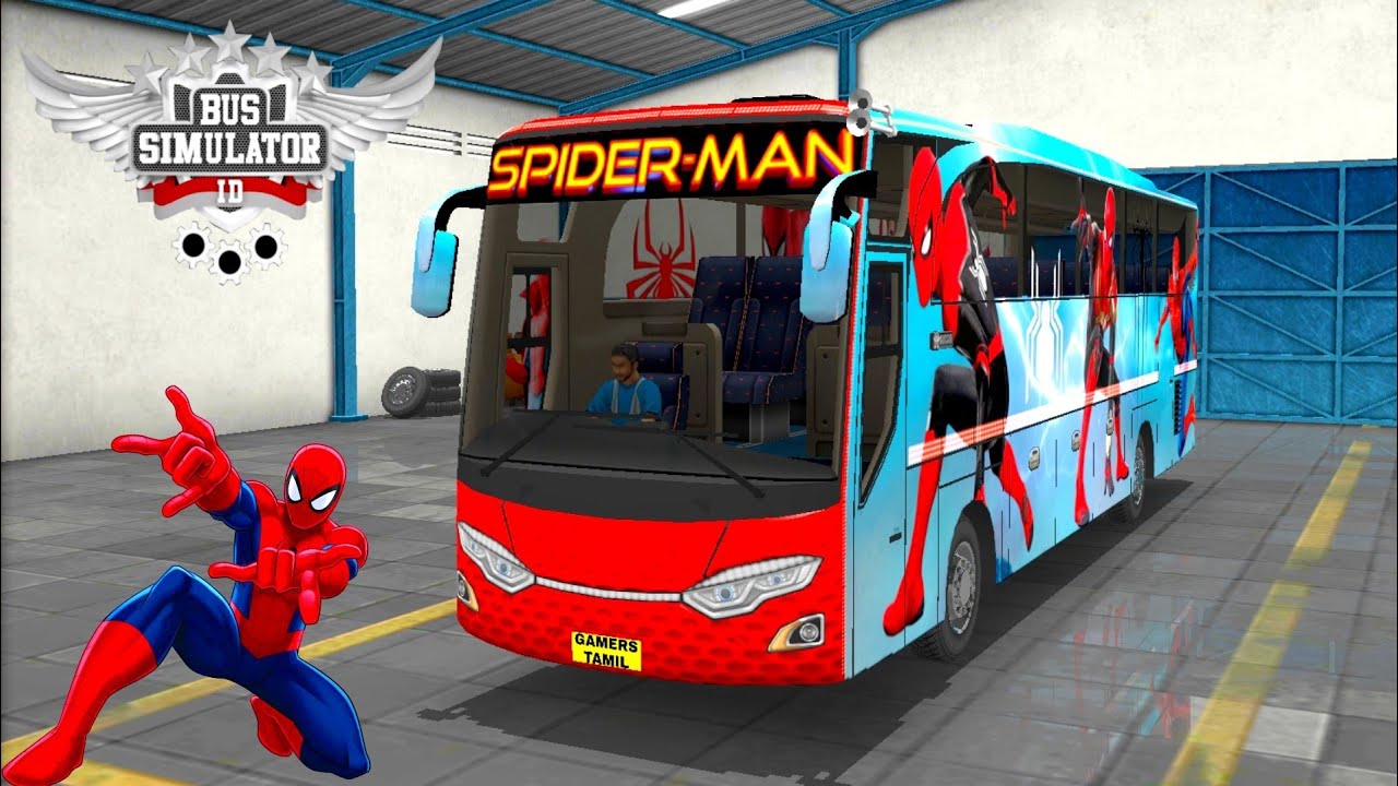 Spiderman Bus Skin - Free Bus Skin Download | Bus Simulator Indonesia ...