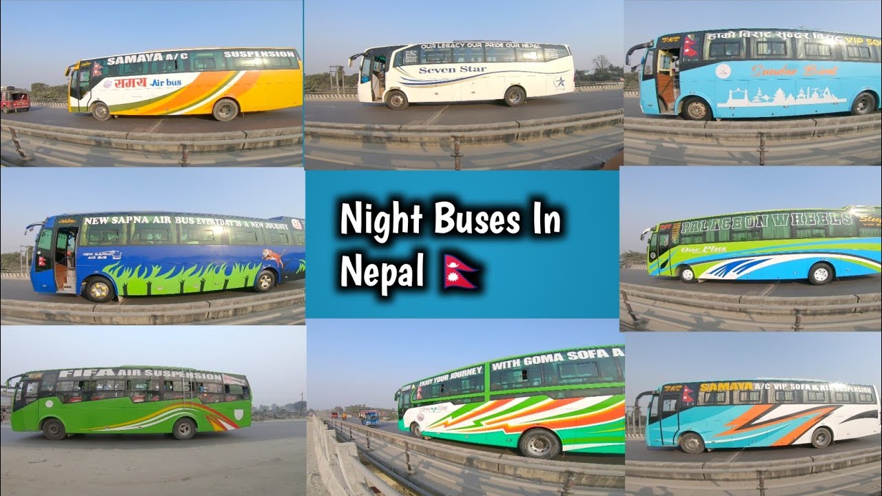 1 nom. pradesh bata xutne night buses // Nepali night bus spotting ...