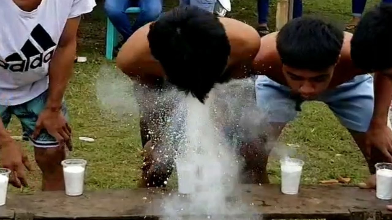 Cups of Flour - Crazy Philippines Games - YouTube