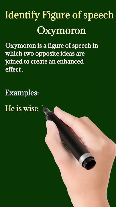 Identify Figure Of Speech #oxymoron #shorts - YouTube