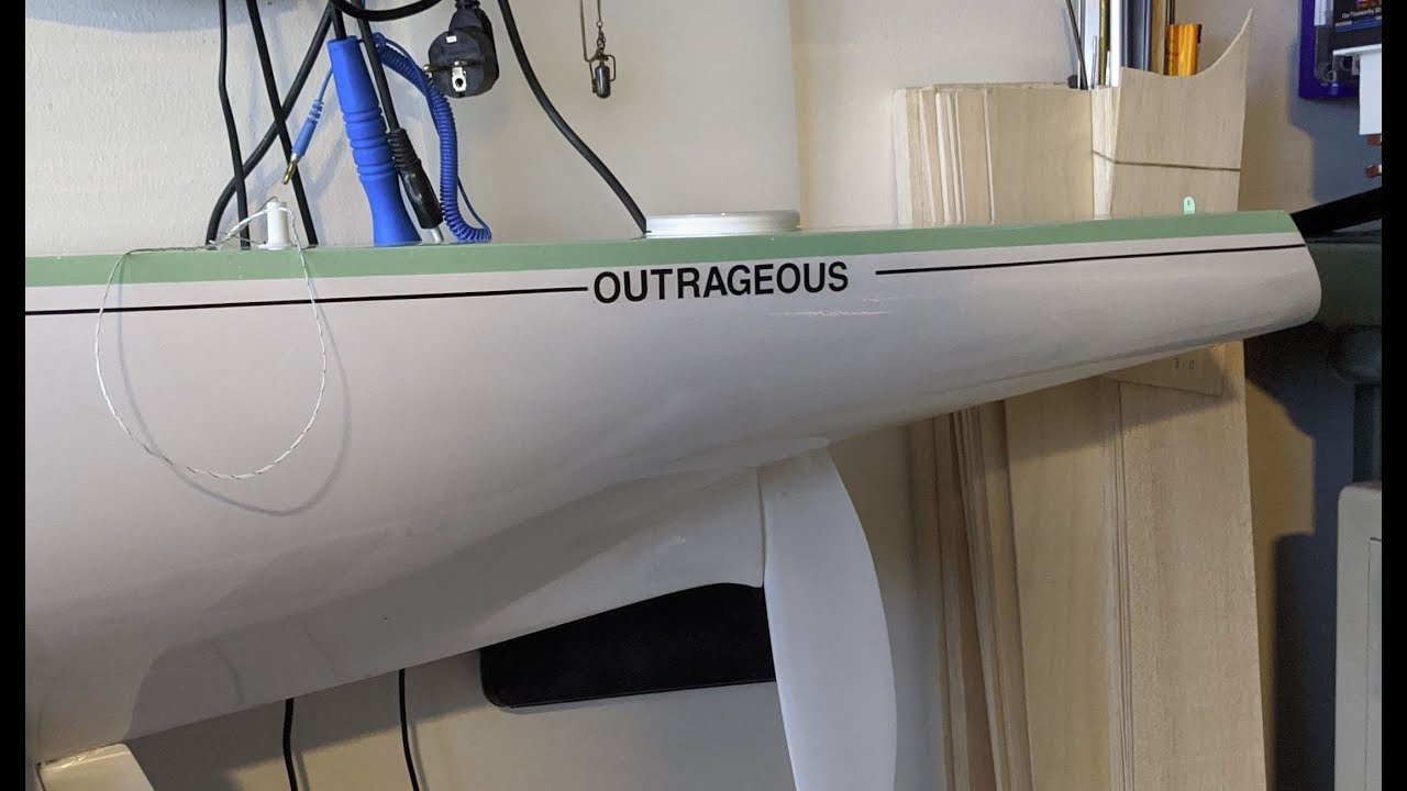 Radio controlled 12 meter rudder install - YouTube