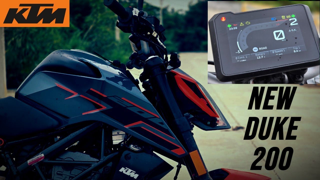 KTM Duke 200 Color TFT Update First Ride Review | Pure Orange Rush ...