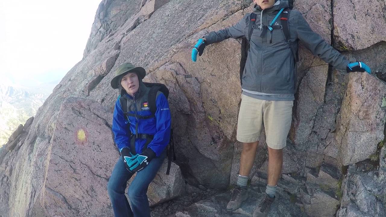 Long's Peak Assault Ledges (serious exposure) - YouTube
