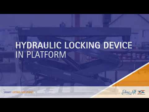 Scissor lift table - hydraulic locking device in platform - YouTube