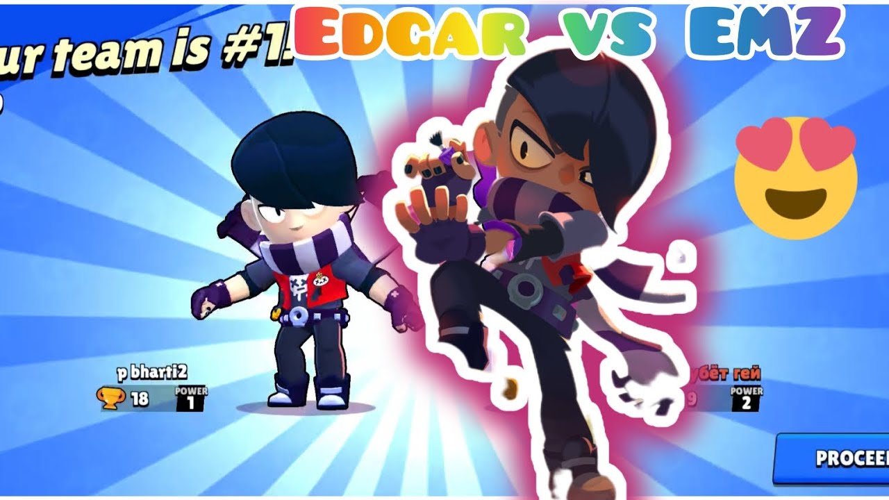 EDGAR vs EMZ who is best? duo showdown best gameplay @Bhartibrawlstars ...