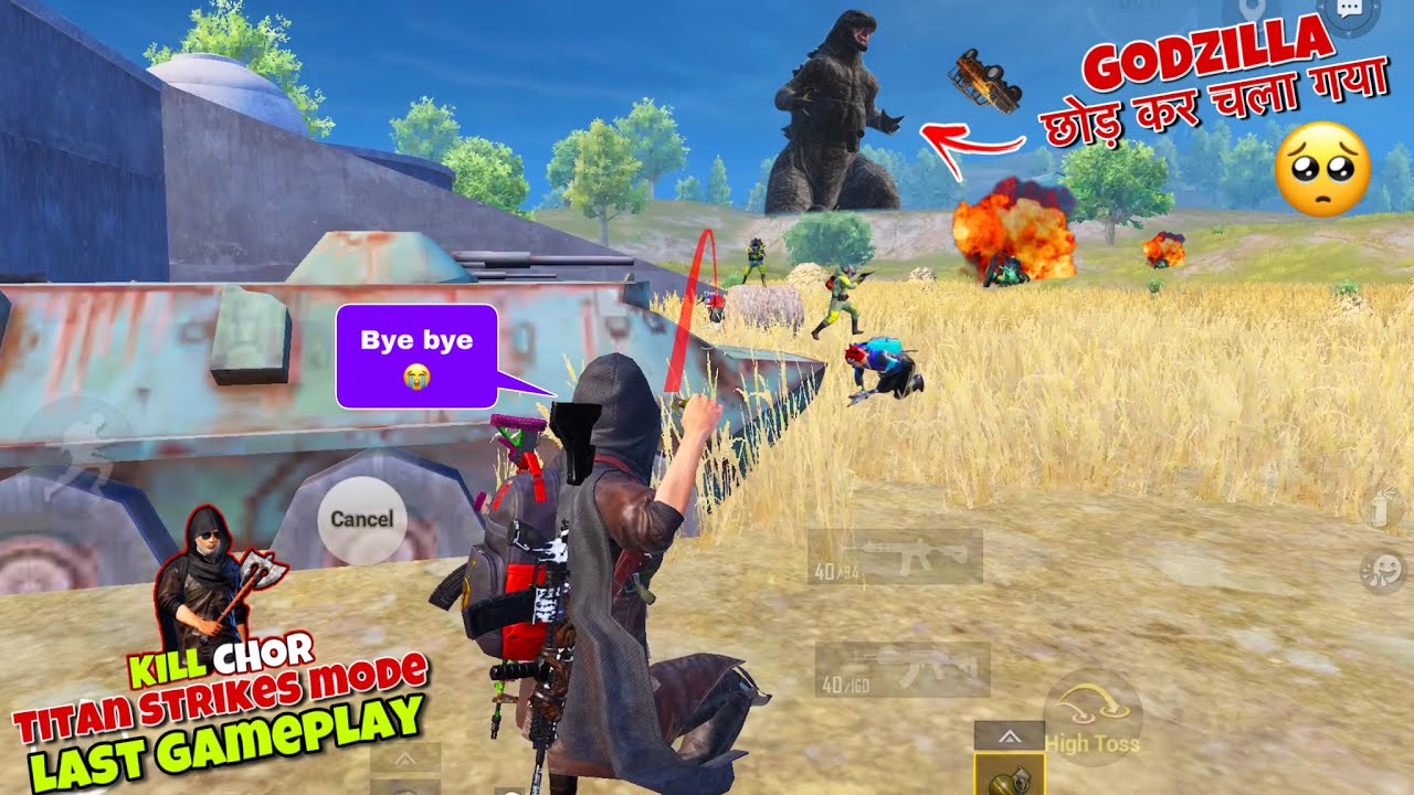 🥺 Bye Bye Godzilla | Pubg Mobile Titan Strikes Mode Last Gameplay - YouTube