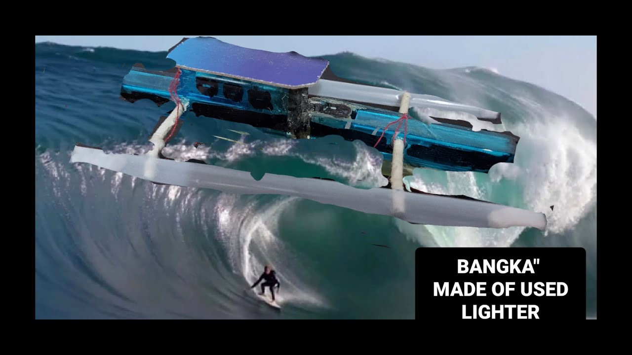 How To Make a simple toy . Small Boat or "Bangka" Made By Used Lighter ...