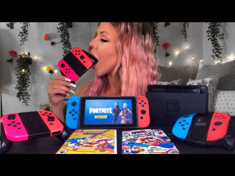 ASMR EDIBLE NINTENDO SWITCH (FAKE) FORTNITE, GAME CONTROLLERS MUKBANG EATING SHOW 먹방 HIGH VOLUME