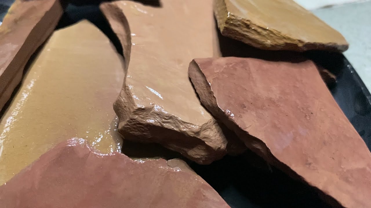 Red shale stone cleaning video - YouTube
