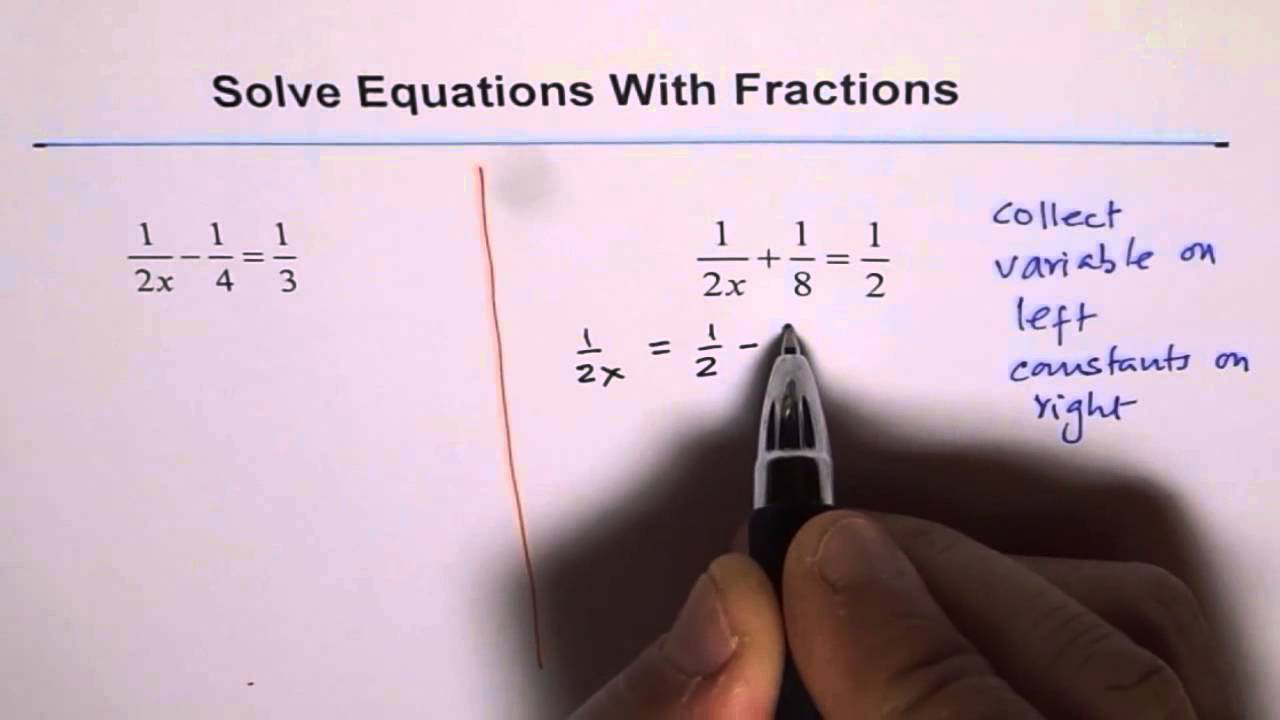 Solve Equations With Reciprocals - EDEXCEL - GCSE - SAT - YouTube