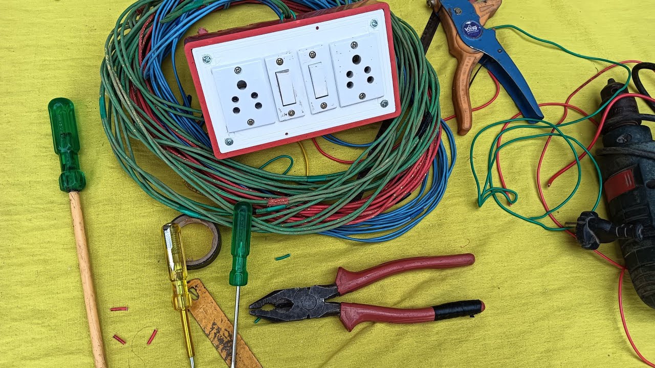 2 switch 2 socket board connection How to make an electric extension ...