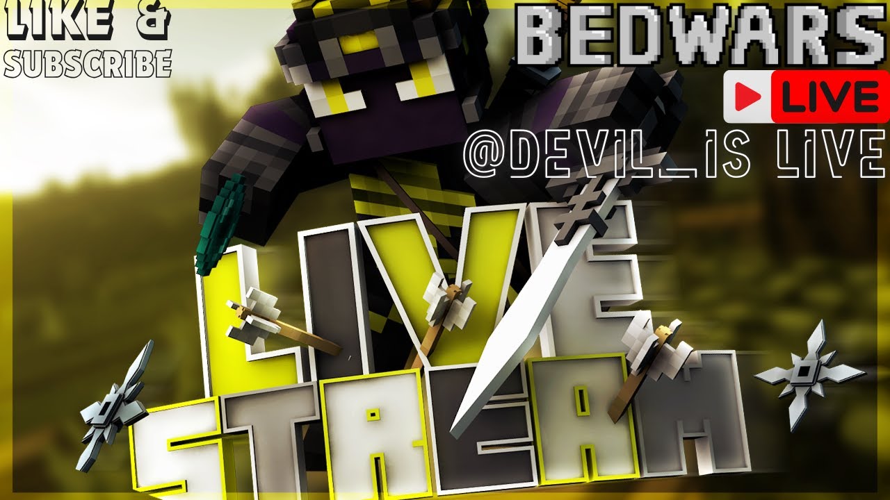 ||MINECRAFT BEDWARS AND PVP LIVE ||PLAYING IN PUBLIC SERVER JOIN NOW||MINECRAFT LIVE||DEVIL_IS ...