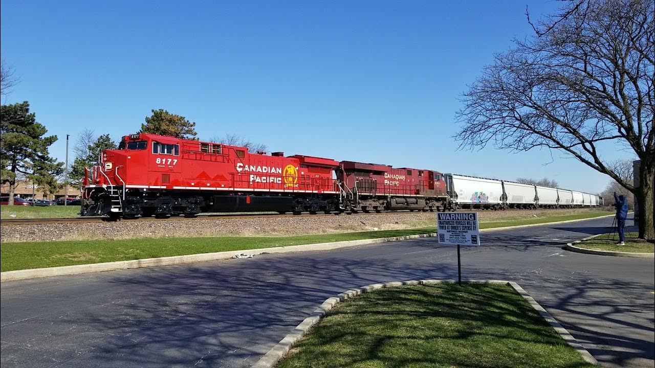 CP 8177 leads its first revenue train (CP 286) past Des Plaines - YouTube