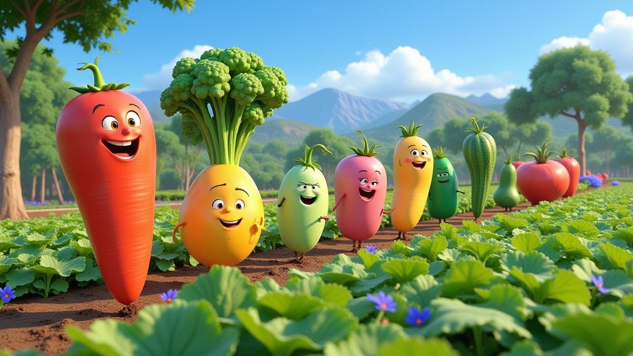 Vegetables Song for Kids |‬ Learn Vegetables with Rhymes| Nursery ...