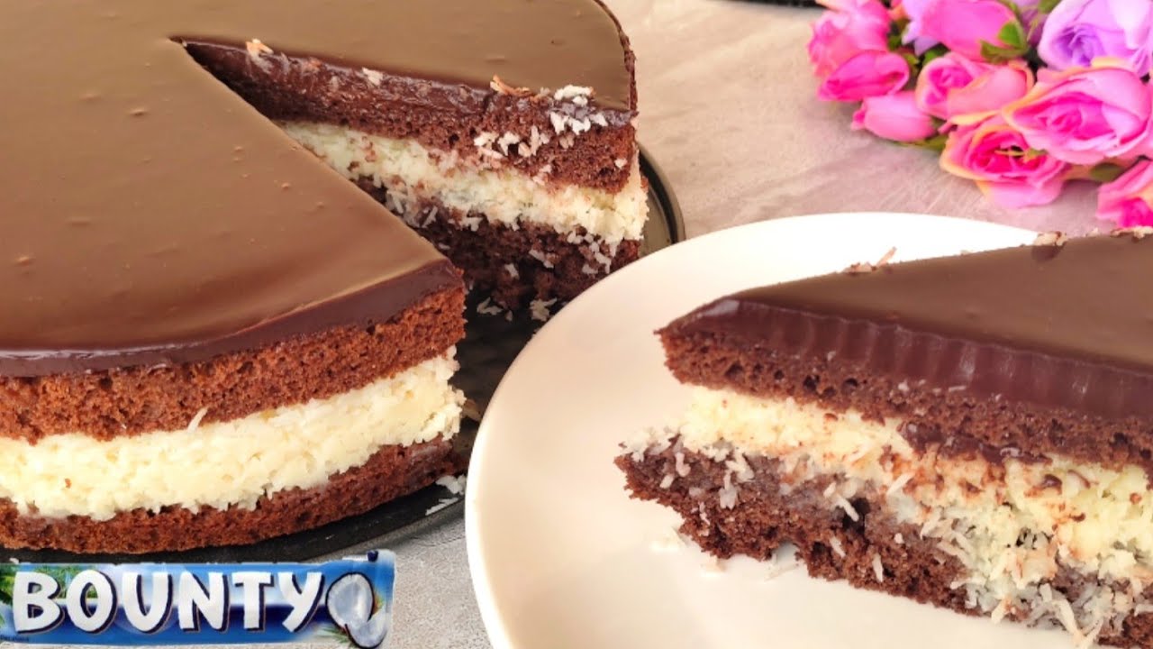 💜Cake "BOUNTY"/ТОРТ "БАУНТИ"/Tort BAUNTİ/kokos sevənlər üçün/2 günə ...