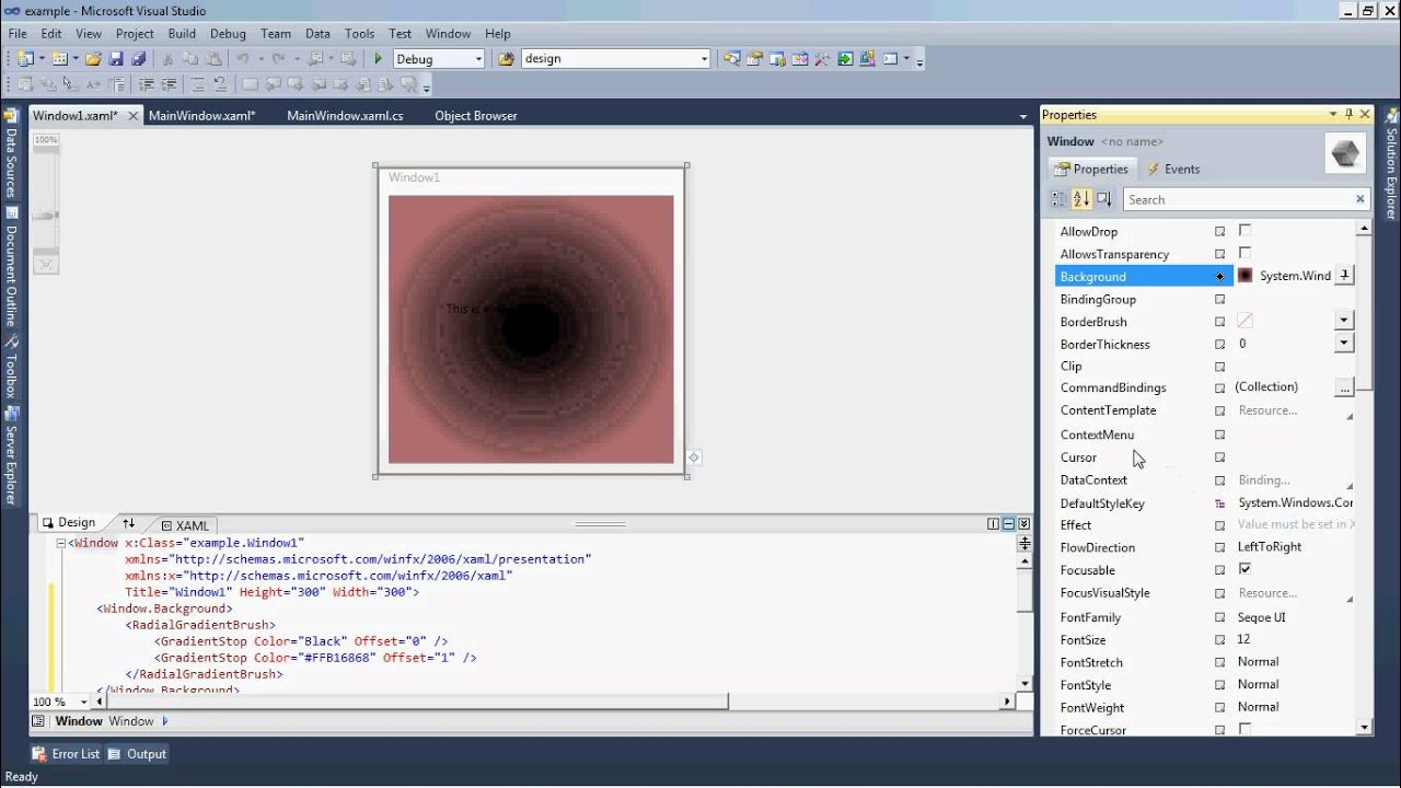 how to call a WPF form - YouTube