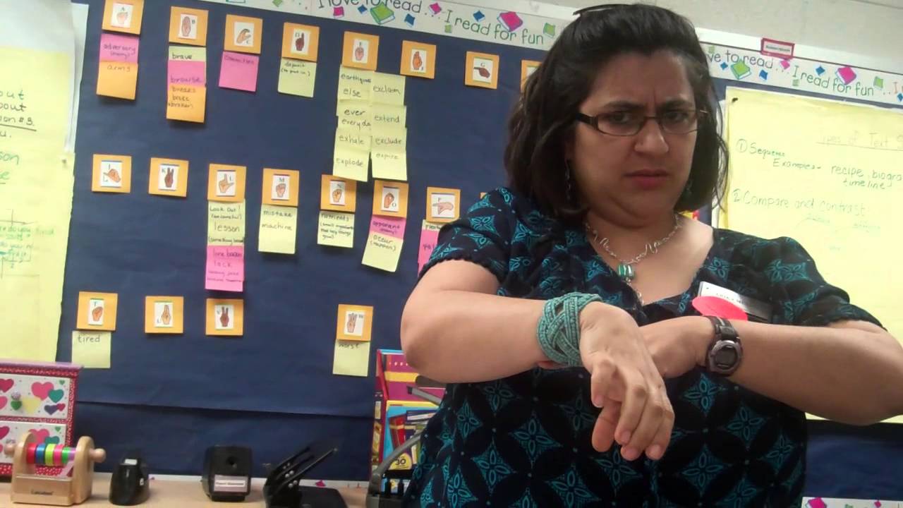 ASL sign for force-teacher example - YouTube
