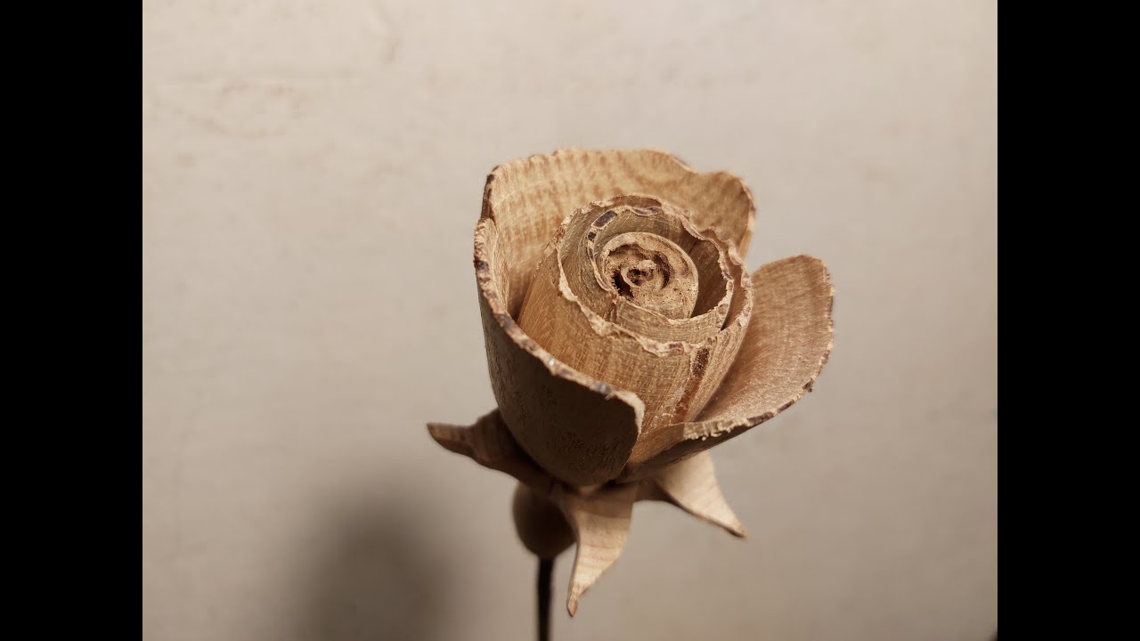 Rosa di legno - Wooden rose - YouTube