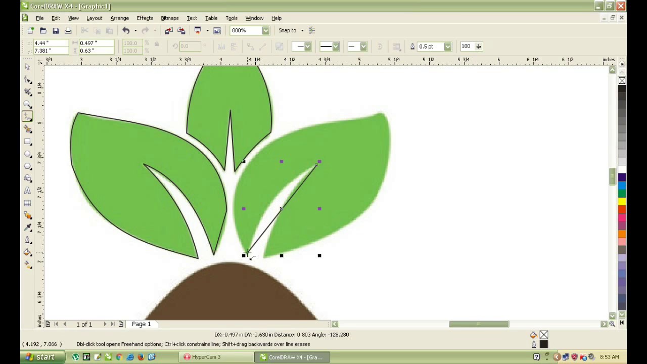 Logo drawing with freehand tool in CORELDRAW - YouTube