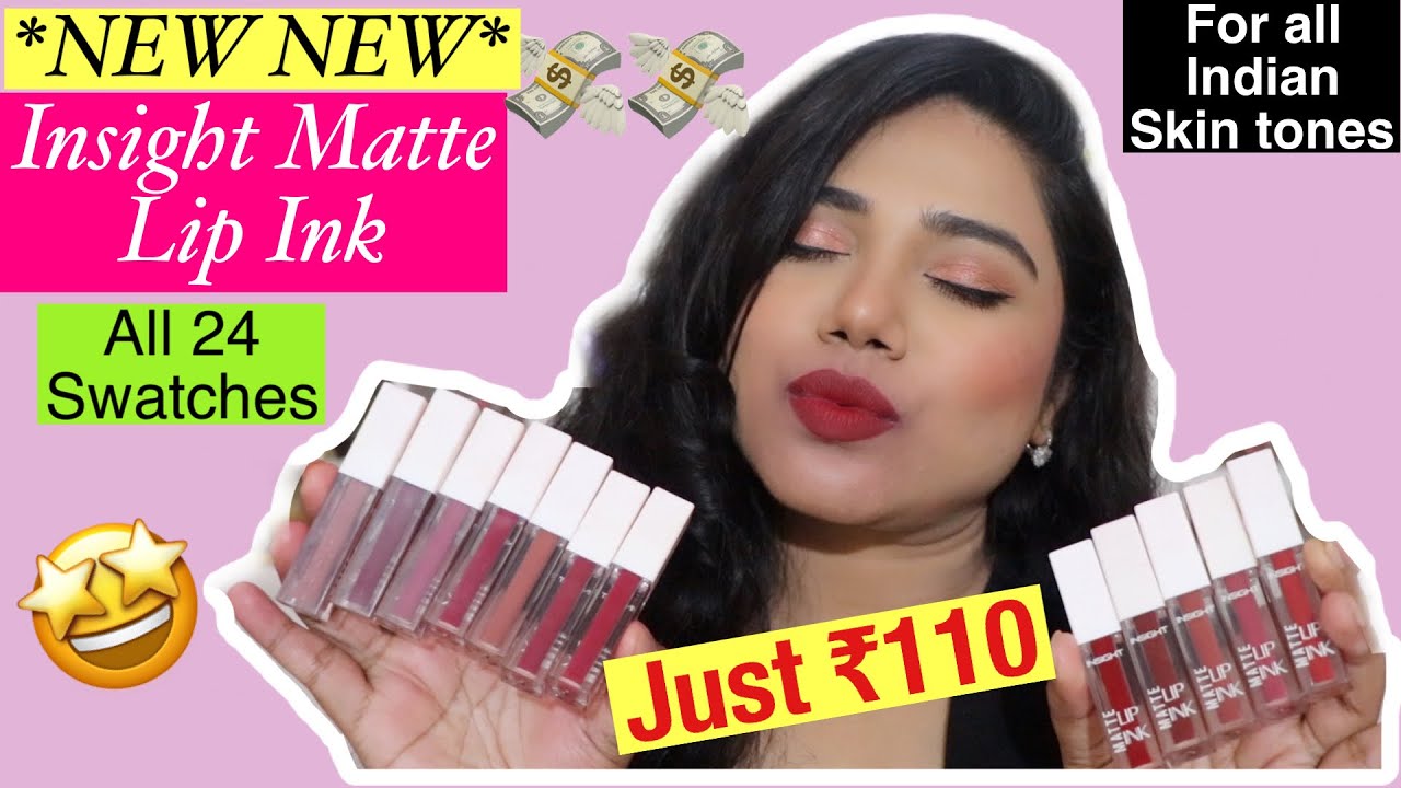 *NEW* INSIGHT Matte Lip Ink liquid Lipsticks| All 24 shades swatch for ...