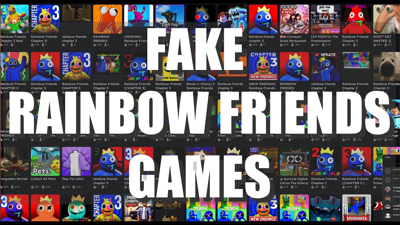 I PLAYED FAKE RAINBOW FRIENDS CHAPTER 3 GAMES - YouTube