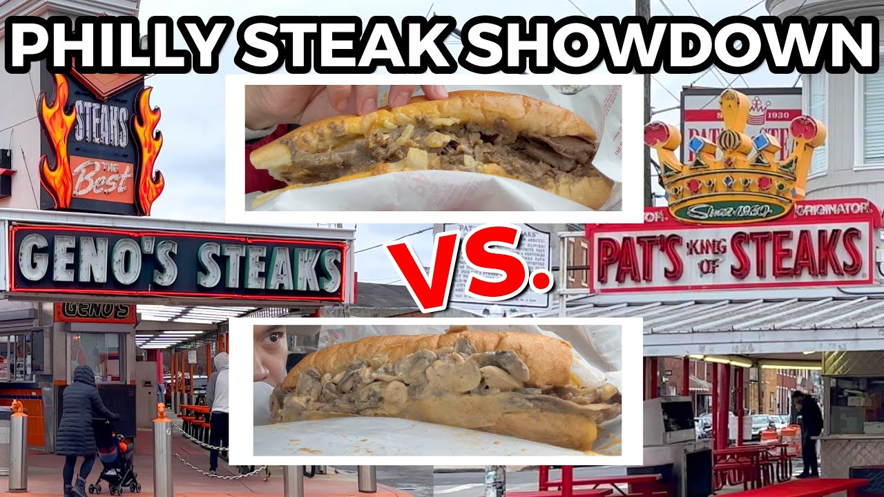 The EPIC Philadelphia Cheesesteaks Showdown: Pat's King of Steaks vs ...