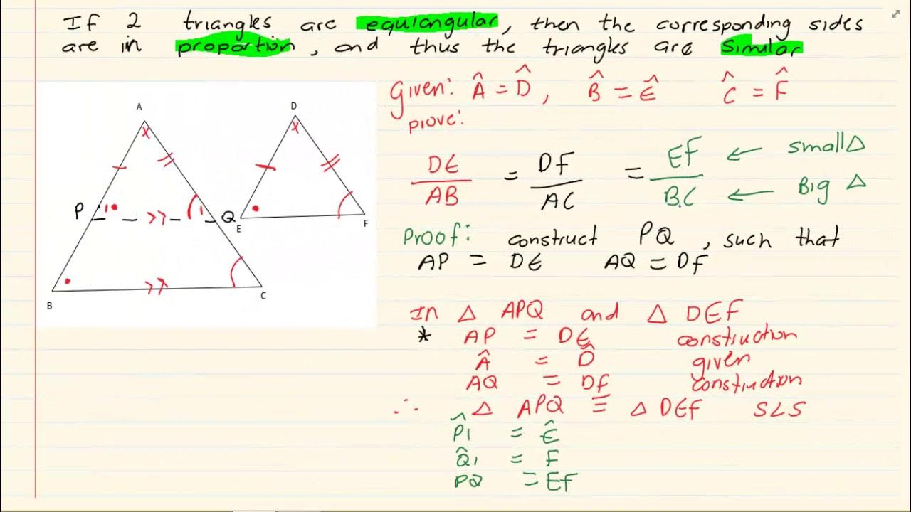 Grade 12 : Euclidean Geometry : Rider - Similar Triangles - YouTube