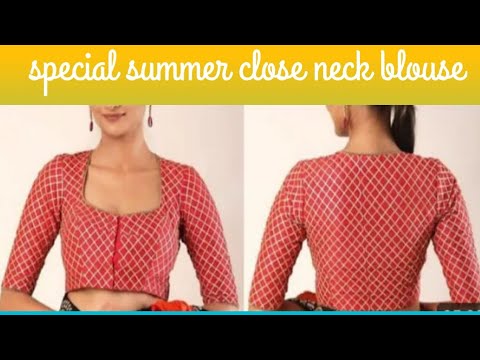 special summer close neck blouse. - YouTube