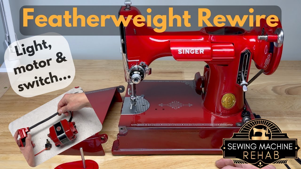 Replace the wiring on a Singer Featherweight 221 - Light, motor and ...