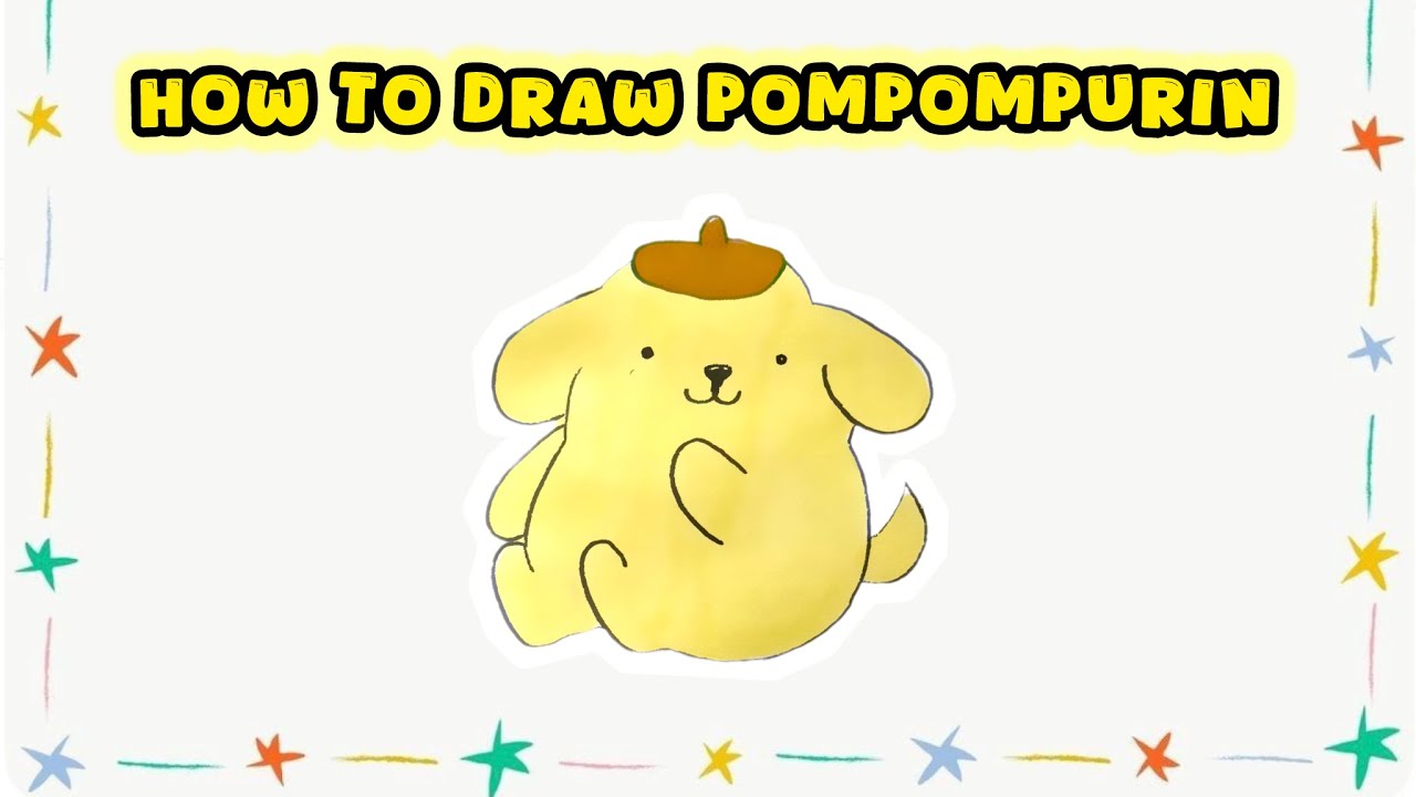 How to Draw Pompompurin from Sanrio – Cute Drawing with Markers - YouTube