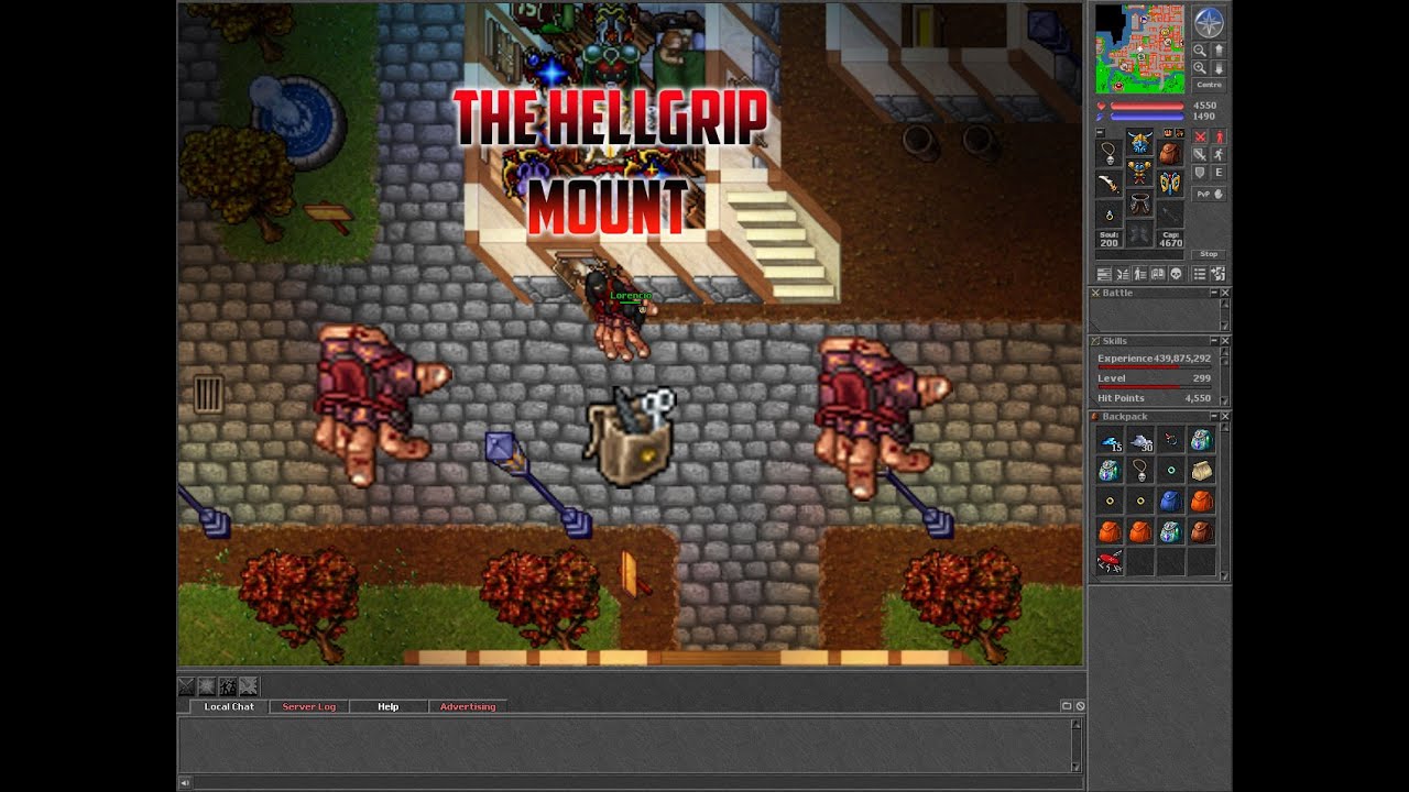 Tibia / Taming The HellGrip / Domando a The HellGrip / Aurera-Global - YouTube