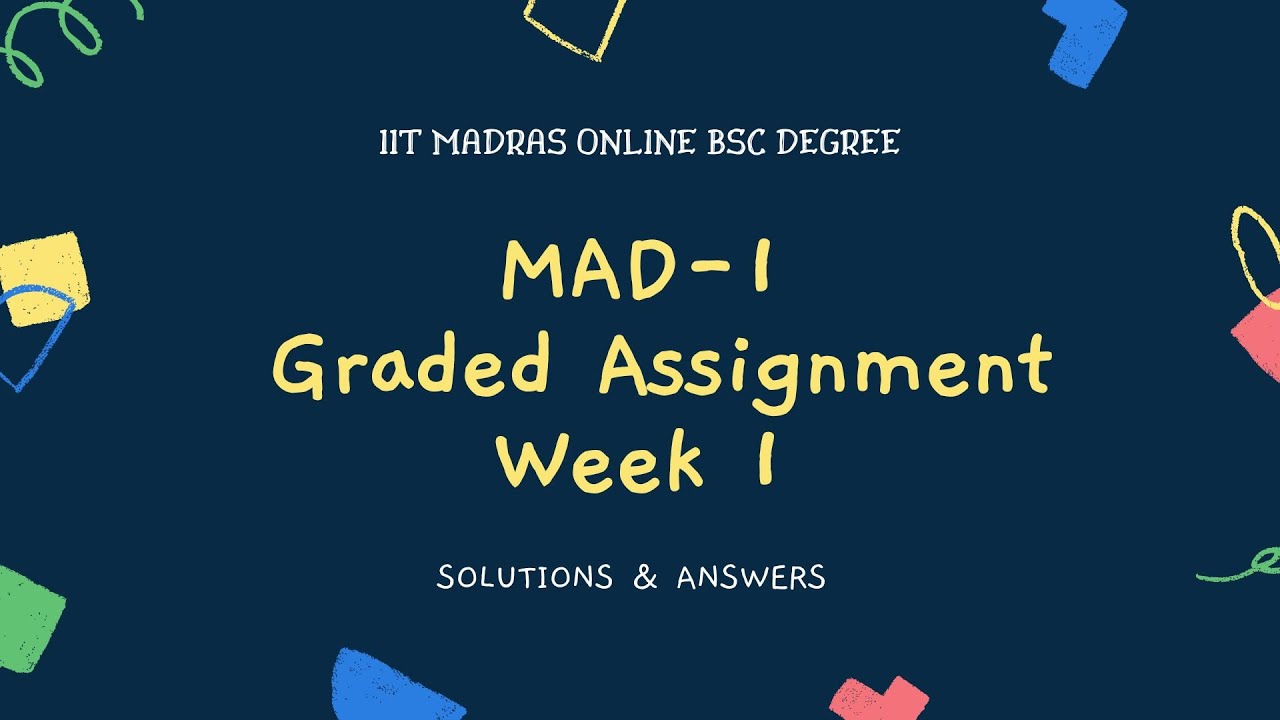 IIT Madras Bsc Online Degree MAD-1 Graded Assignment Week 1 Answers | DIPLOMA. - YouTube