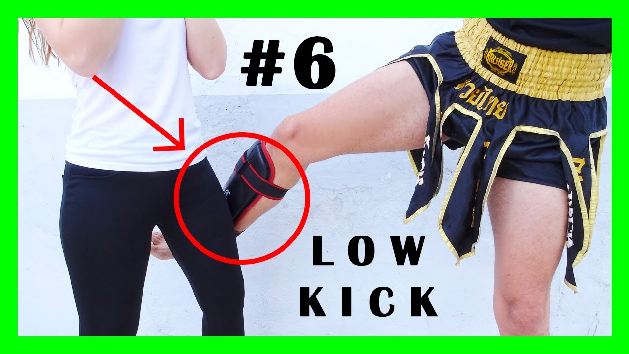 LOW KICK (patada baja)- CURSO DE KICKBOXING en español - nv BÁSICO #06 ...