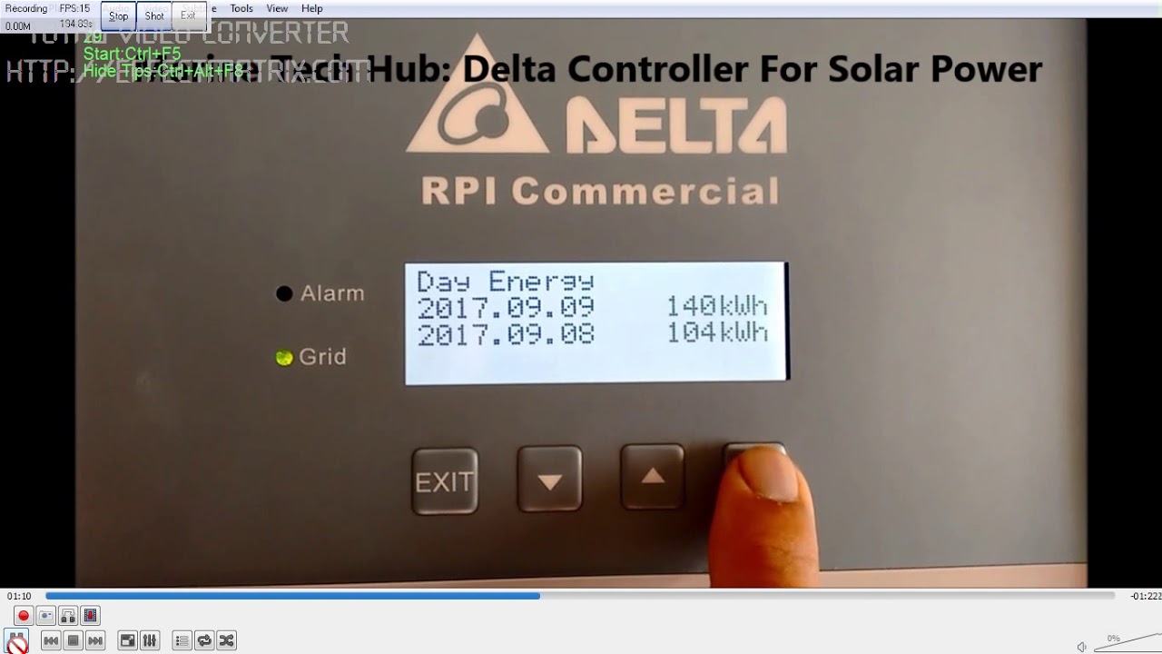 Delta Controller For Solar Power On Grid Type 30KW - YouTube