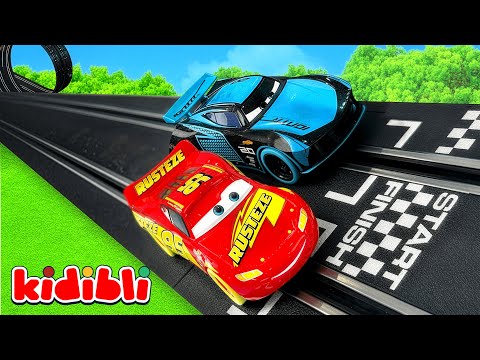 Lightning McQueen in an Epic Race with Disney Cars Toys 🚗 Which Car Wins? Video for Kids | Kidibli