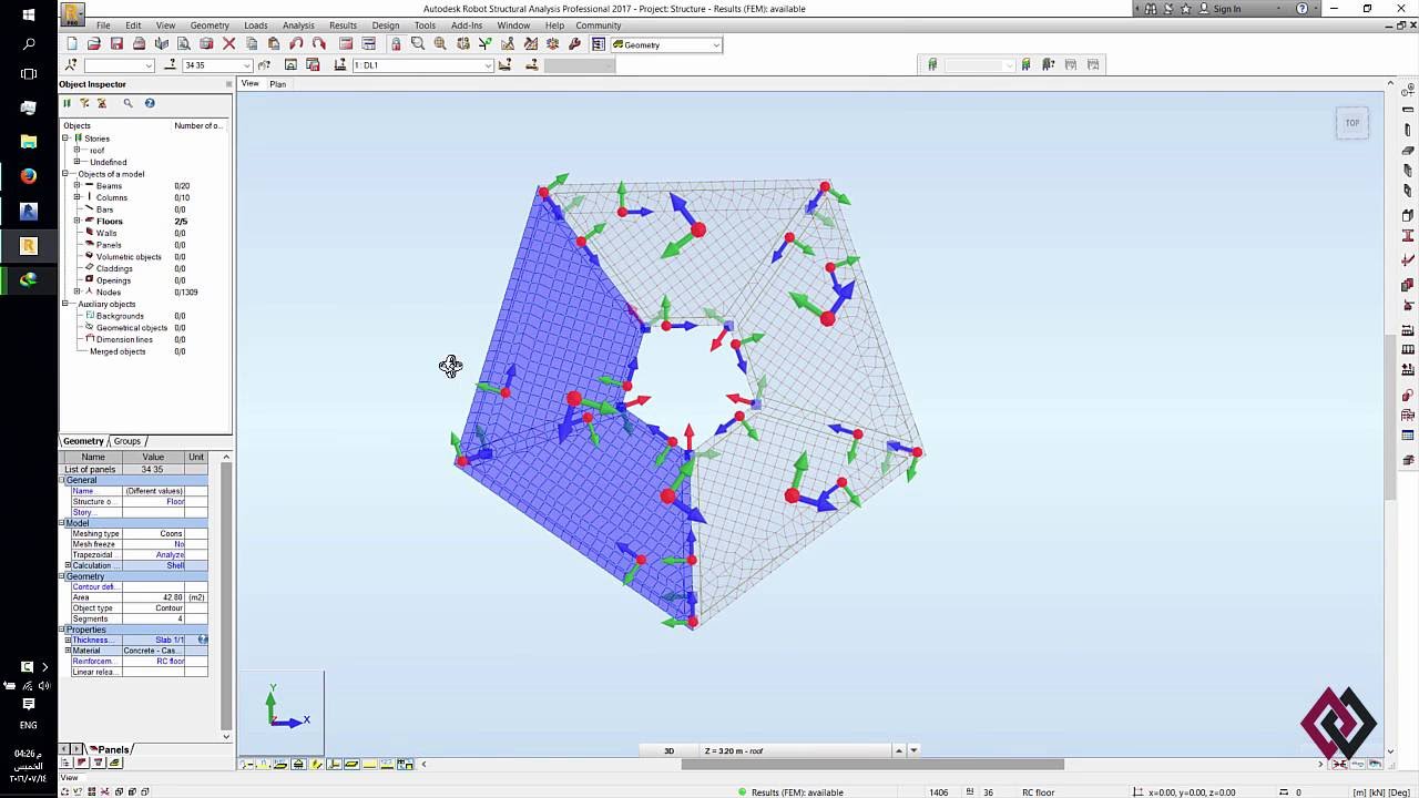 robot structural analysis concrete design - YouTube