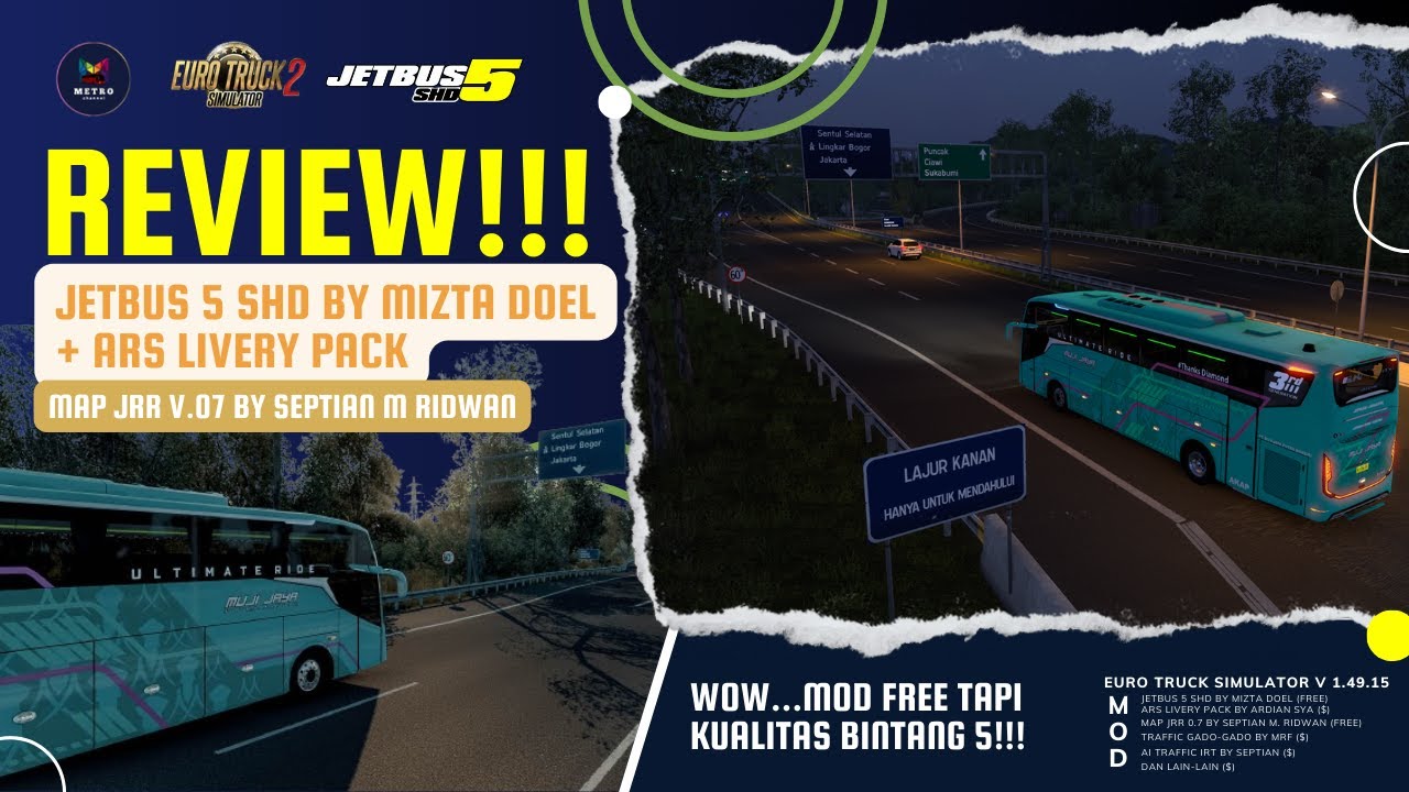REVIEW!!! Mod Free Jetbus 5 SHD V2 by Mizta Doel + ARS Livery Pack ...