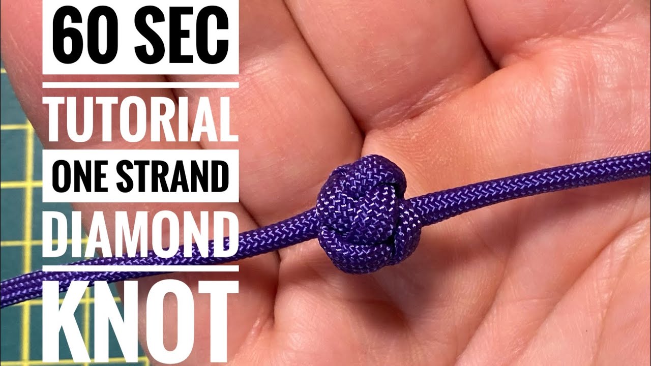 Tutorial: one strand diamond knot - YouTube