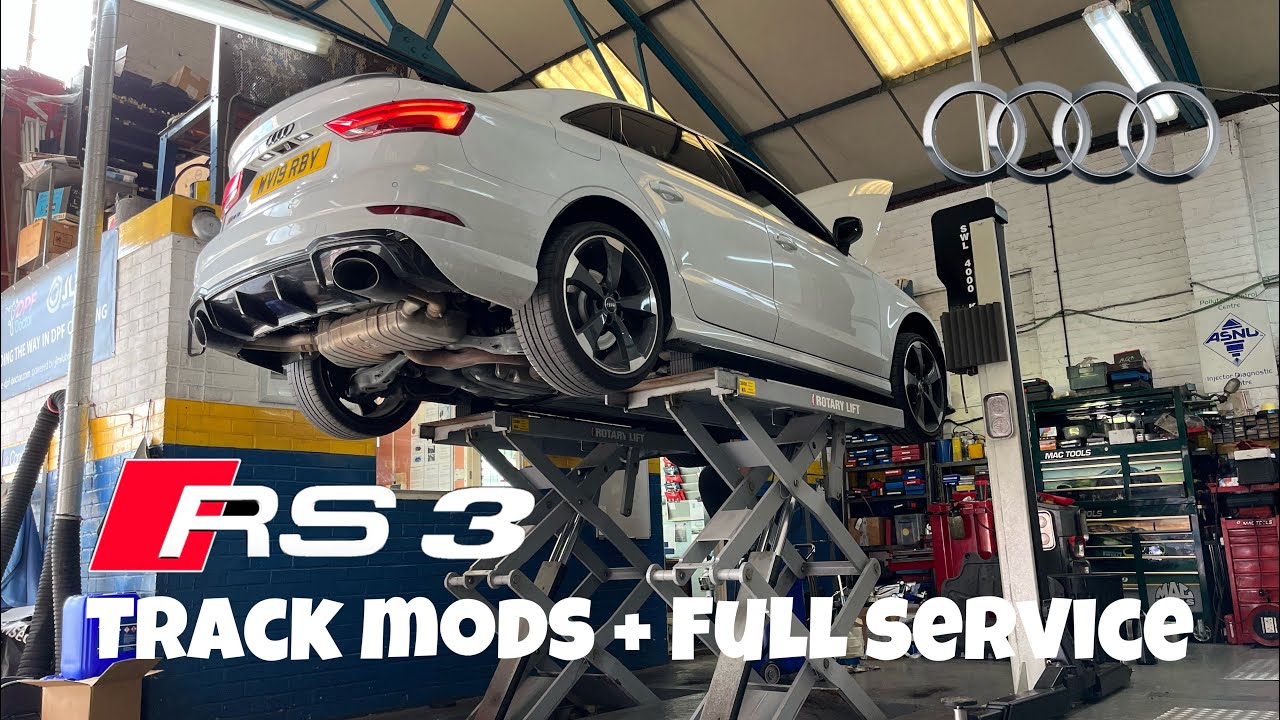 Audi RS3 8V2 Service time with a little spice added in - YouTube