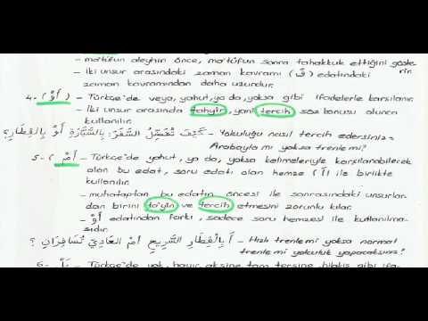 Arapça 3 7  10  Ünite Erol Balcı Paylaşımı Ders Notları   aofilahiy