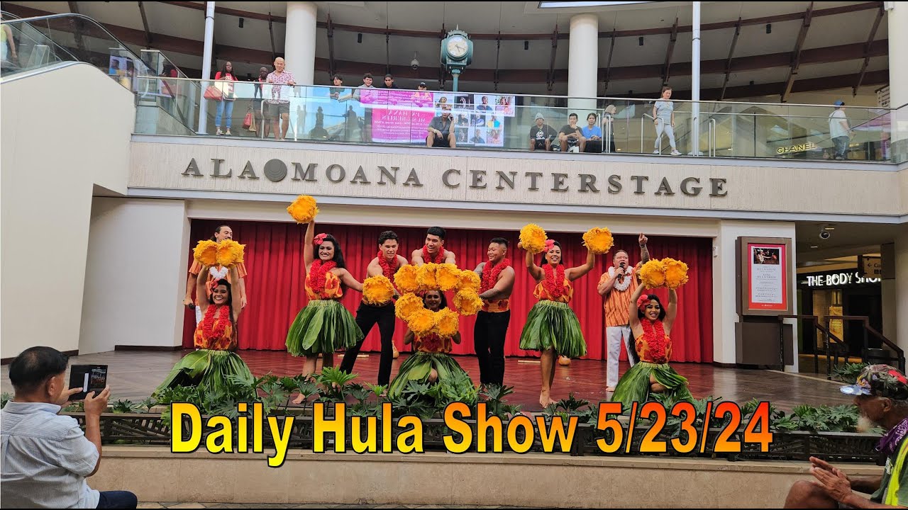 [4K] Daily Hula Show on 5/23/24 at Ala Moana Centerstage in Honolulu, Oahu, Hawaii - YouTube