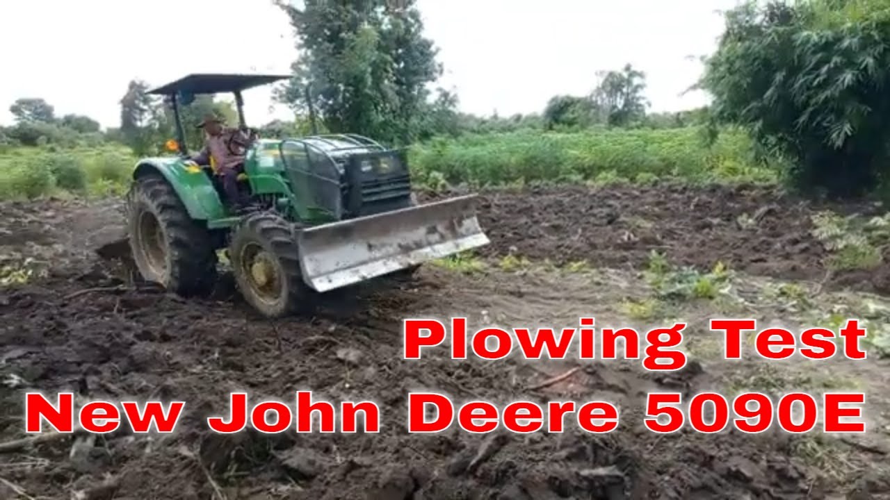 John Deere 5090E half year age plowing testing #5090E plowing operation ...