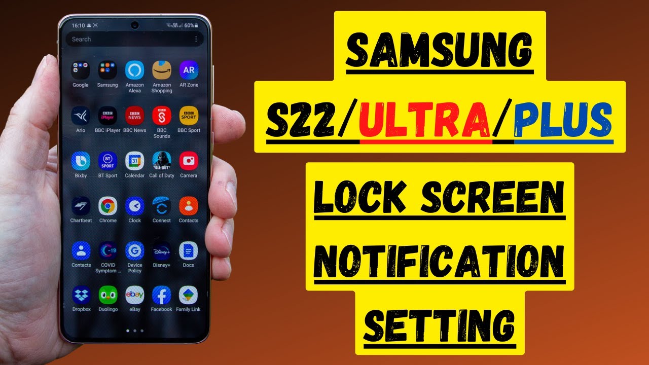Samsung S22 Ultra Lock Screen Notification Setting || How to Hide ...